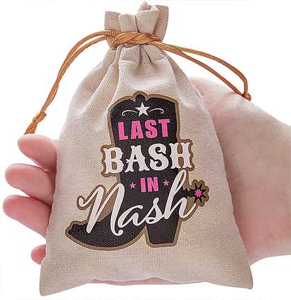 Last Bash in Nash Mini Favor Bag | Cowgirl Bachelorette Party | The ...