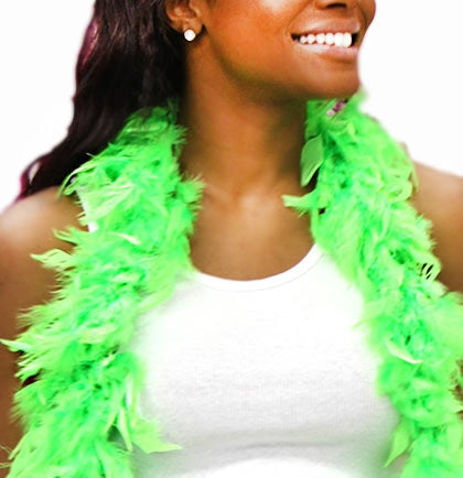 Lime Green Fluffy Feather Boa | Bachelorette Party Supplies | The House ...