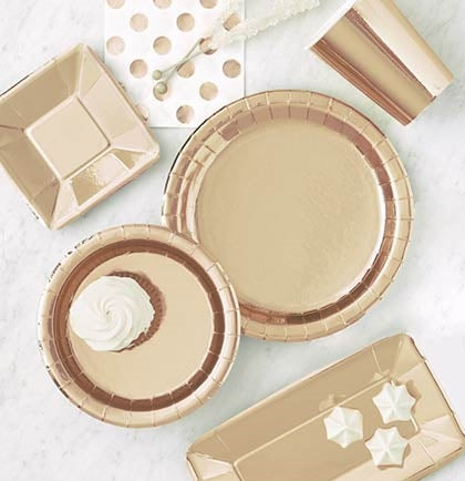 Gold Dessert Plates | Bachelorette Plates and Napkins | The House of ...