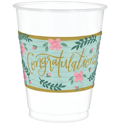 Congratulations Party Cups | Bachelorette Party Decorations | The House ...