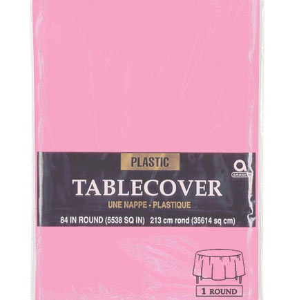 Light Pink Round Table Cover | Pink Bachelorette Party Tableware | The ...
